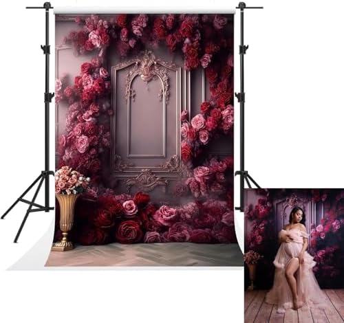 Amazon.com: Kate 5x7ft Pink Red Rose Flowers Decoration Photography ...