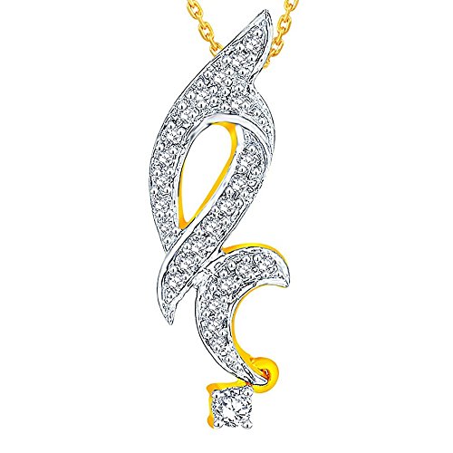 Buy Maya Diamond 14KT Yellow Gold and Diamond Occasion Wear Pendant for ...