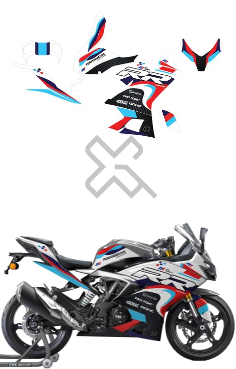 Grayfixx RR White Edition Full Body Sticker for Apache 310 RR | Printed ...
