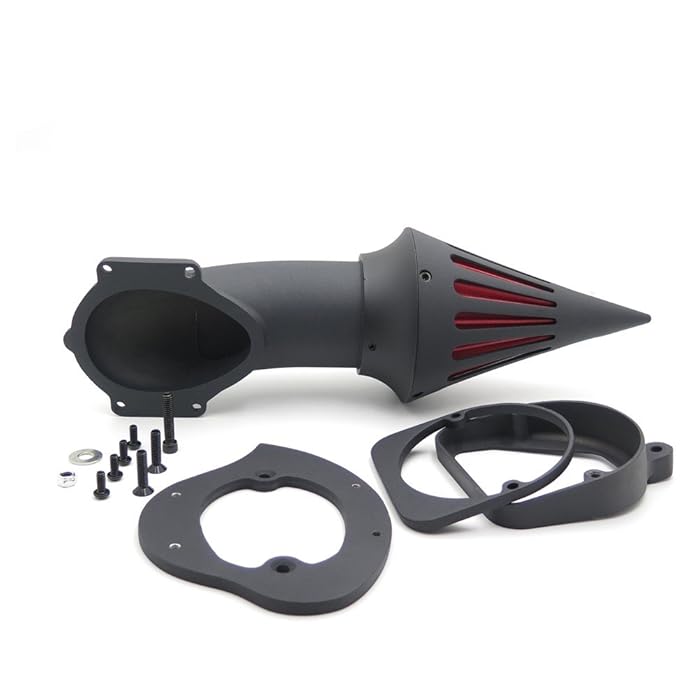Buy AfterMokit Cone Spike Air Cleaner Intake with Red Filter for Honda ...