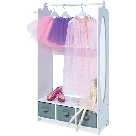 Amazon.com: UTEX Kids Dress up Storage with Mirror and Storage Bin,Kids ...
