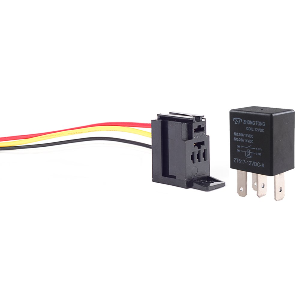 Snapklik.com : Heavy Duty Car Automotive Relay 12V 30A SPST 4pin Socket ...