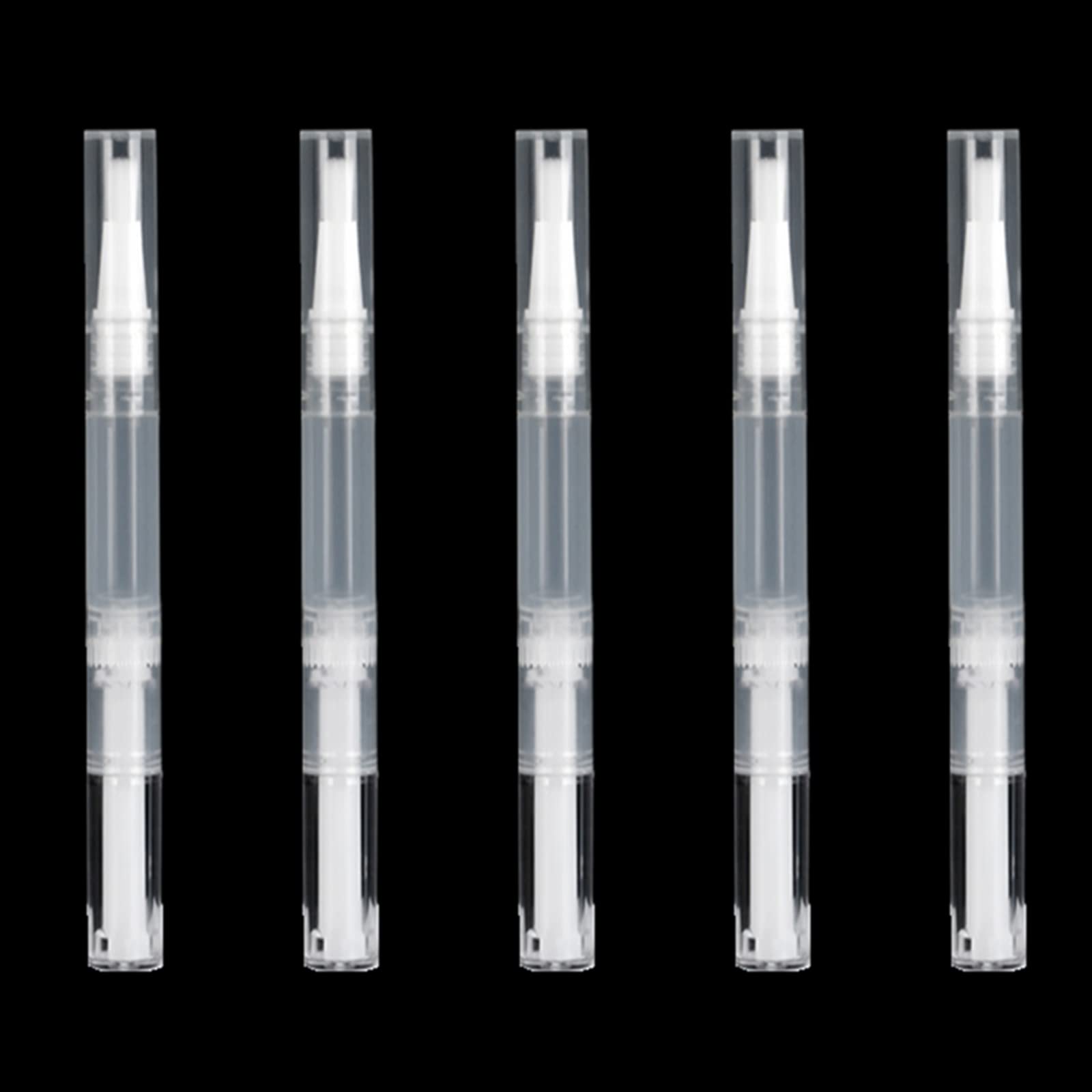 ZHIYE 5pcs Transparent Twist Pens, 3ml Nail Oil Pen with Brush Tip ...