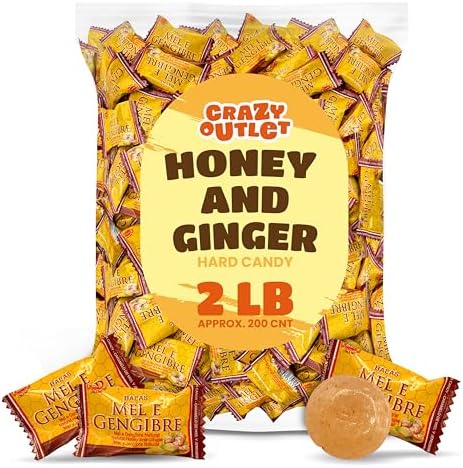 Amazon.com : Honey Ginger Hard Candy, Individually Wrapped, Bulk Pack 2 ...