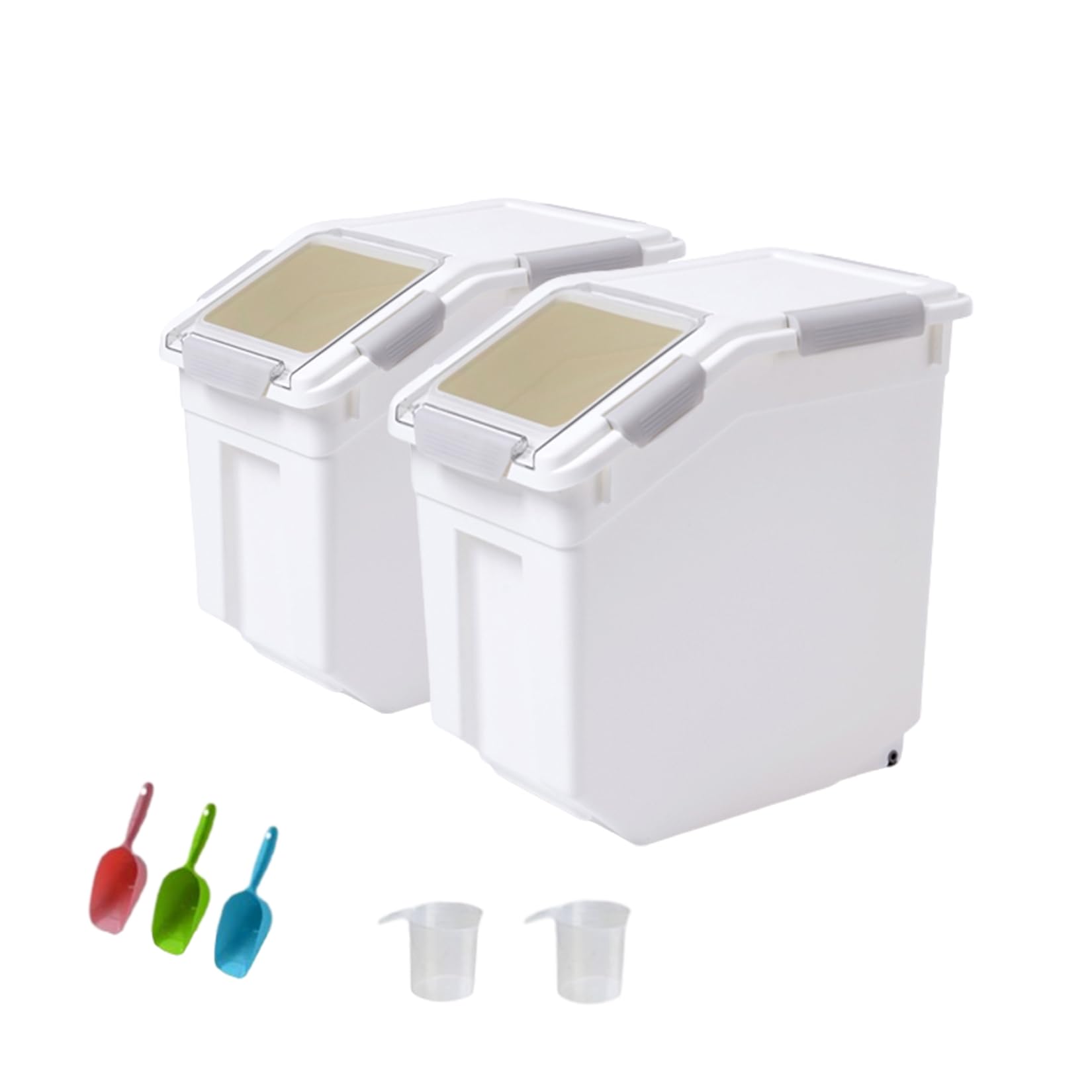 Amazon.com: Qiveno Airtight Flour Storage Container 25 lb Rice Storage ...