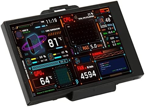 3.5in IPS USB C Mini Screen, PC Sensor Panel Display, AIDA64 PC CPU HDD Data Monitor Computer ...