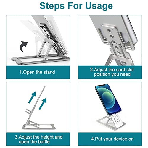Ultra Thin Portable Foldable Cell Phone Stand,Adjustable Portable ...