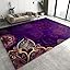 Amazon.com: Luxurious Golden Mandala Area Rug, Fantasy Purple ...