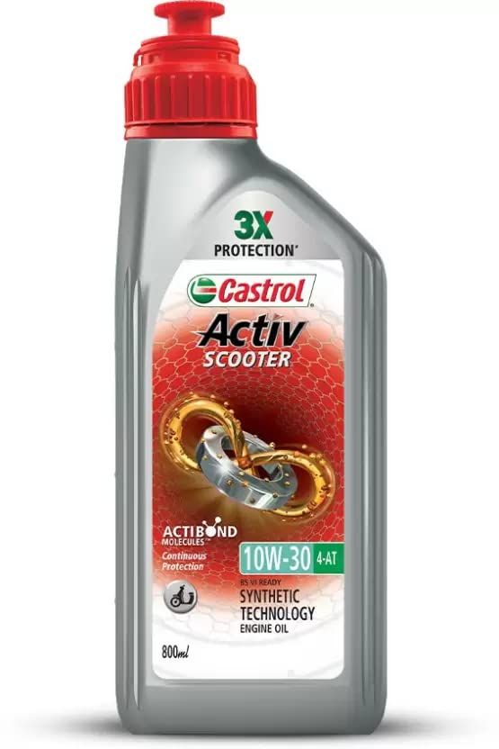 Activ SCOOTER 10W-30 4-AT Synthetic Blend Engine Oil (800 ml, Pack of 1 ...