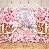 ・ブランド:Lakymisy・製造元:Lakymisy・製造元/メーカー部品番号:Lakymisy・製品仕様：材質：ポリエステル、サイズ：180*110cm・春にぴったりな背景布：桜をテーマにしたデザインで、ピンク色の城へと続く道の桜は満開...