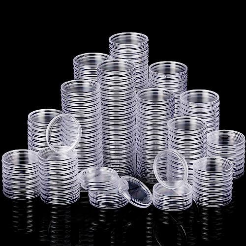 Amazon.com : 700 Pcs 25 mm Coin Holder Capsules Clear Round Plastic ...