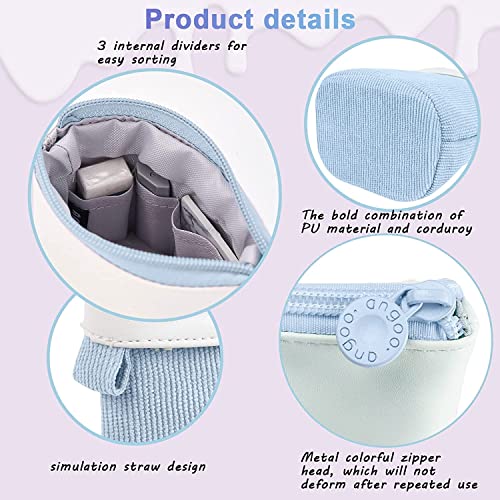 Wellehomi Cute Pencil Case, Standing Pen Holder Telescopic Small Pencil ...