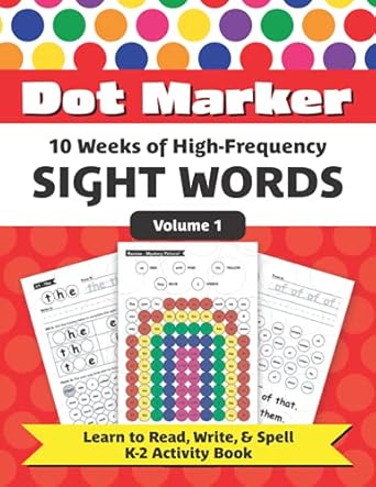 Amazon.com: Dot Marker 10 Weeks of High Frequency Sight Words (Volume 1 ...