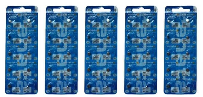 Renata Silver Oxide 337 Battery, Swiss Made (Pack of 5) : Amazon.in ...