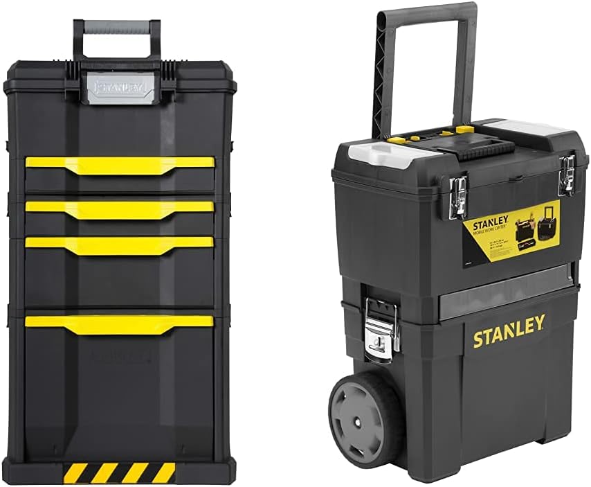 STANLEY Rolling Workshop Toolbox, Detachable Toolbox with Drawers, Flip ...