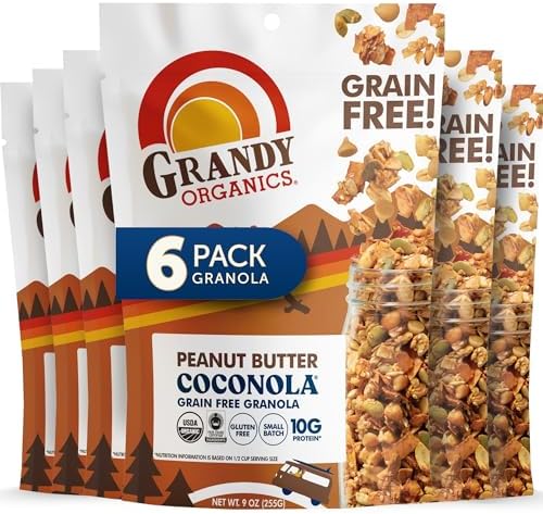 Amazon.com: Grandy Organics Peanut Butter Coconola Granola, Gluten Free ...