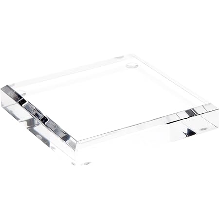 Amazon.com: Plymor Clear Acrylic Square Polished Edge Display Base, 5" W x 5" D x 0.25" H : Home ...