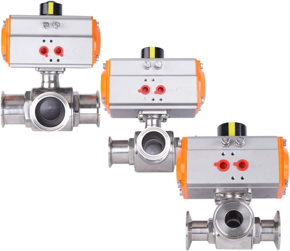 Amazon.com: 1"/1.5"/2" SUS 304 Stainless Steel Sanitary Three way T ...