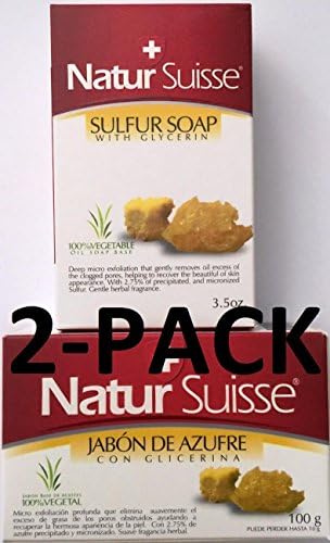 Amazon.com : Natur Suisse Jabon De Azufre Sulfur Soap 3.5 oz. With ...