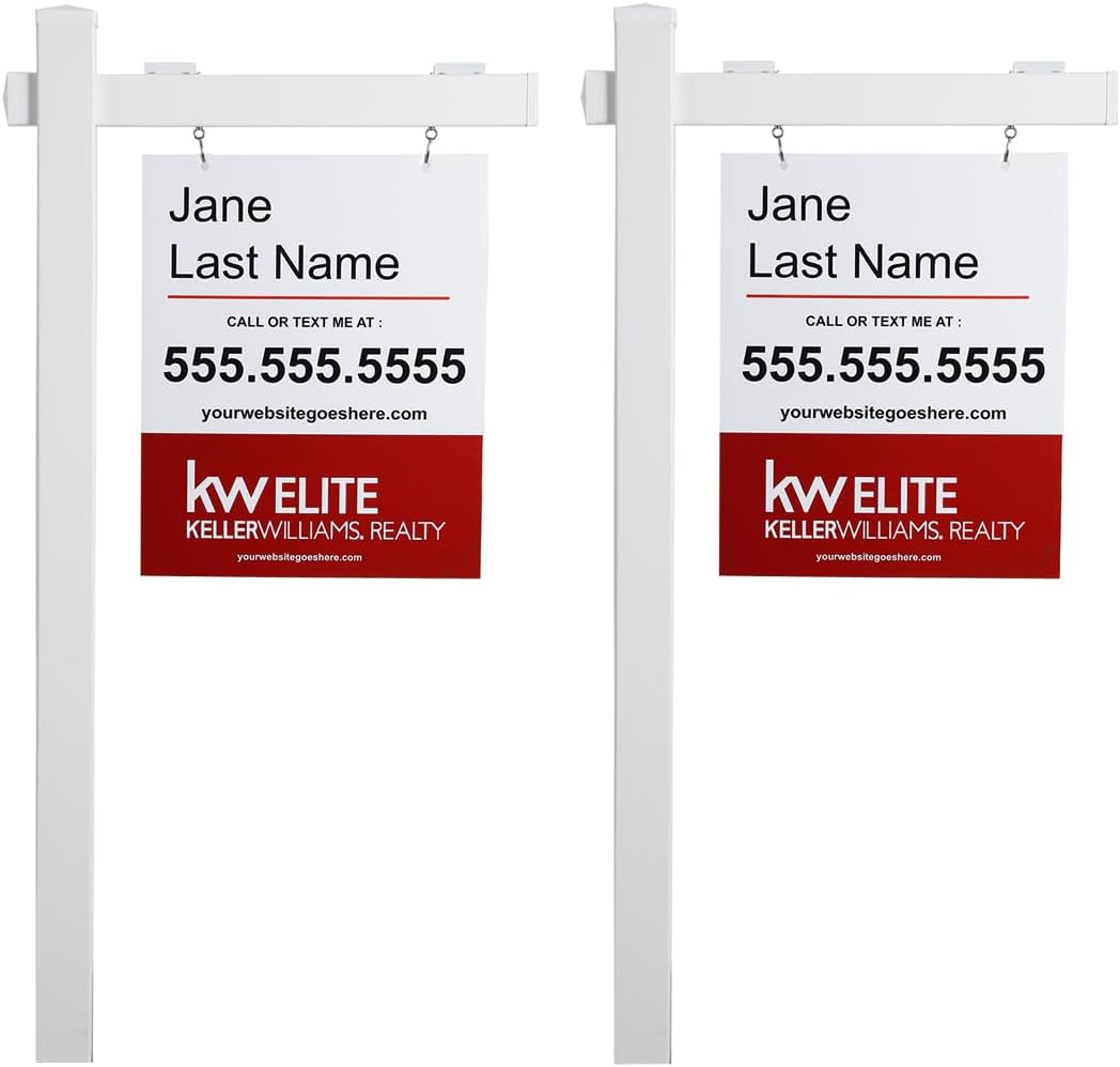 Amazon.com : SUFUS Vinyl PVC Real Estate Sign Post 6' Tall (4"x 4"x 72 ...