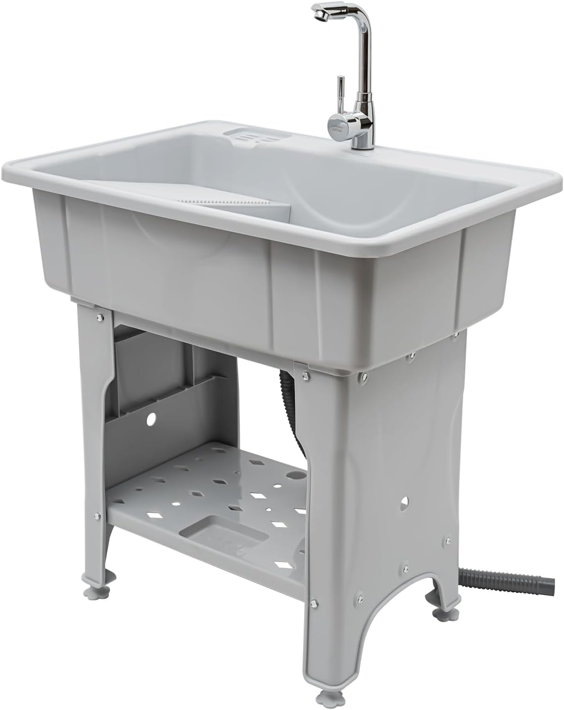Stainless Steel Utility Sink w/Faucet, Outdoor Station for Washing ...