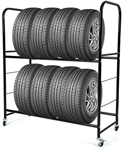 Amazon.com: HECASA Tire Rack Storage Garage Shelves 46'' X 19'' X 44 ...