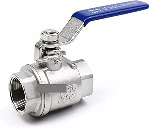 Amazon.com: AACARB Ball Valve, Female Stainless Steel Full Port Ball Valve with Vinyl Handle ...