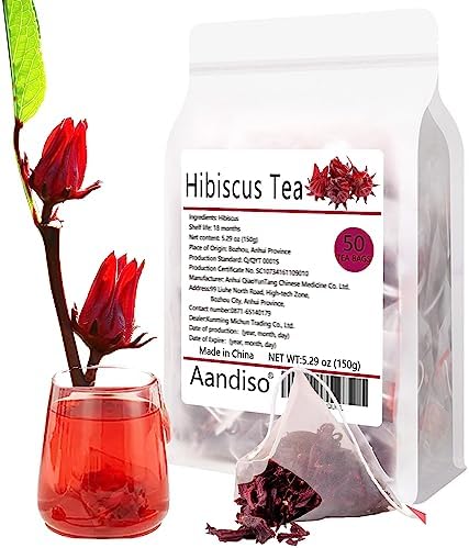 Amazon.com : Hibiscus Tea Bags Dried Hibiscus Flowers Tea Herbal Tea ...