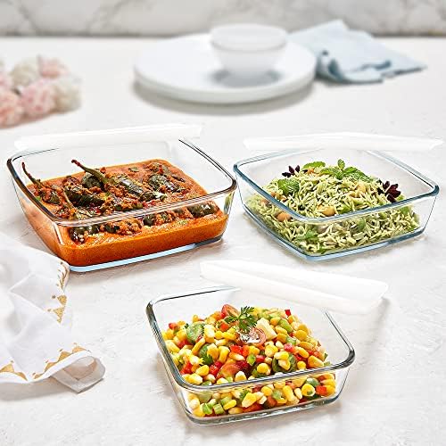 Buy Borosil Smartgrip Square Glass Baking Dish Casserole With Handle ...