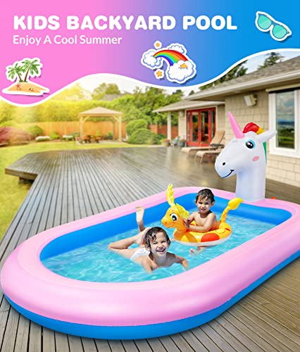 COOLJOY Inflatable Pool | Splash Spray Paddling Pool Sprinkler Pad ...