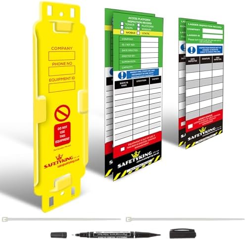 Ladder Inspection Labels Safety Stickers for Ladders 8.5 x 2 Inch Red ...