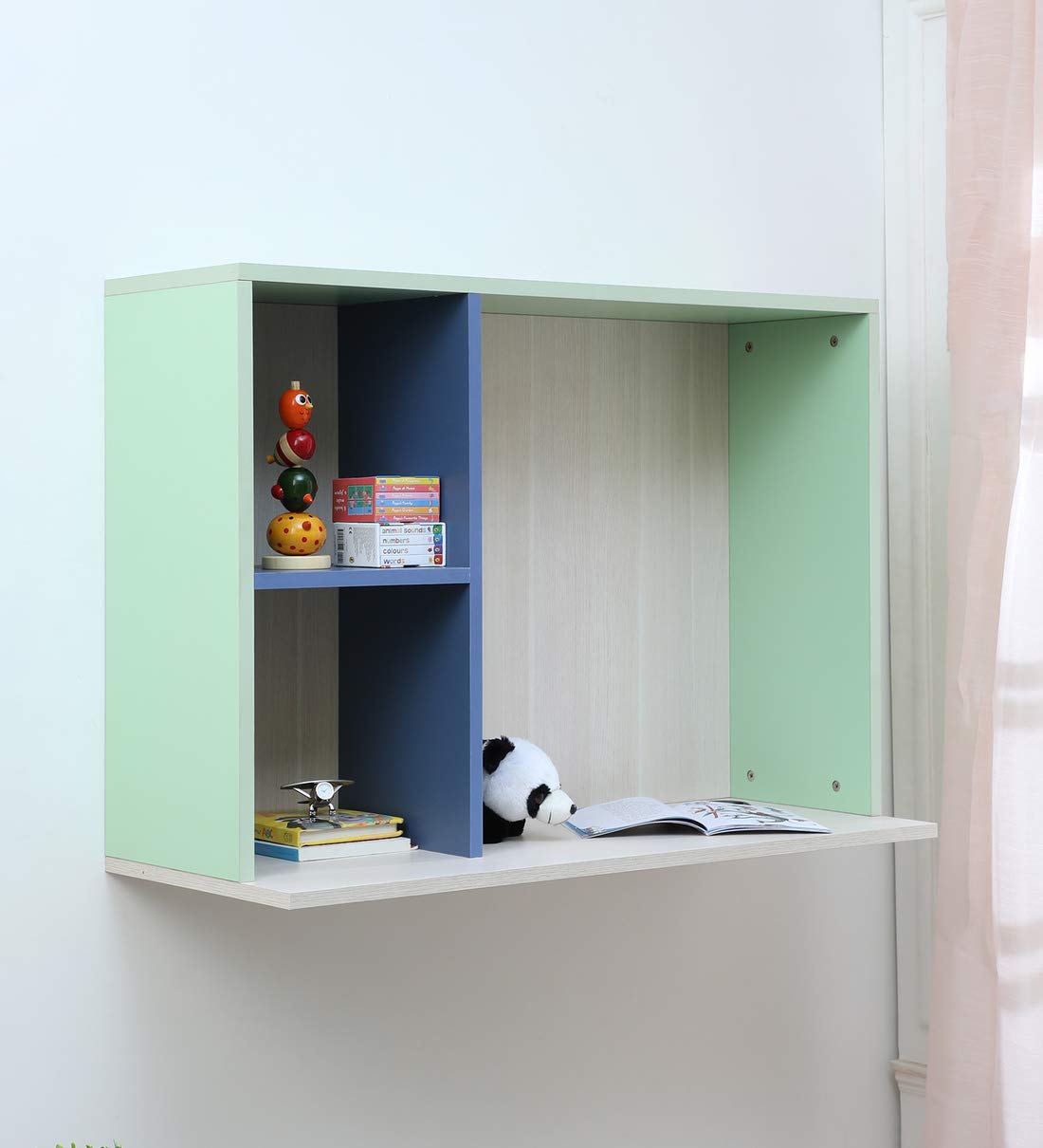 Pepperfry Study Table Mintwud Yae Colour Loght Green Colour Size ...