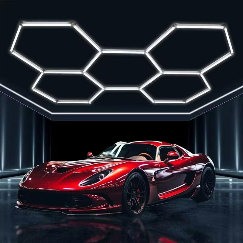 Snapklik.com : Hexagon Garage Lights, 25-Pack Ceiling Assembling Lights ...
