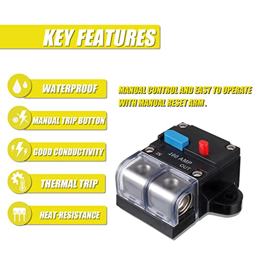 Snapklik.com : 100A Circuit Breaker Resettable Circuit Breaker 100 Amp ...