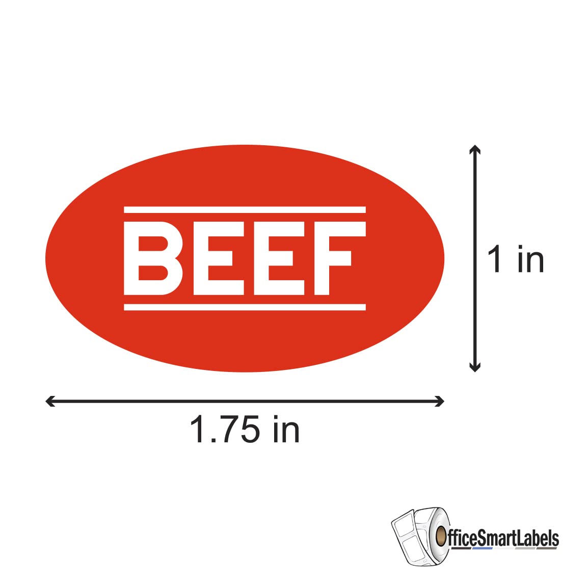 Snapklik.com : Meat Labels Bundle - 1.75 X 1 Inch Red Hot & Meat ...