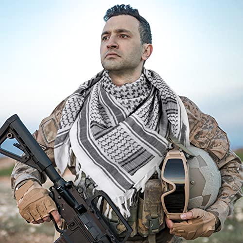 Chalier Fashion Shemagh Scarf Men/Women 100% Cotton Military Mens ...