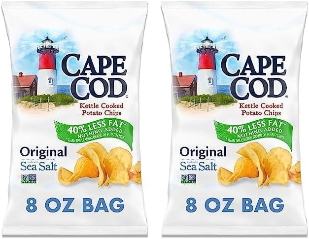 Amazon.com: Cape Cod Potato Chips with Sea Salt, 8 Oz (Pack of 2)