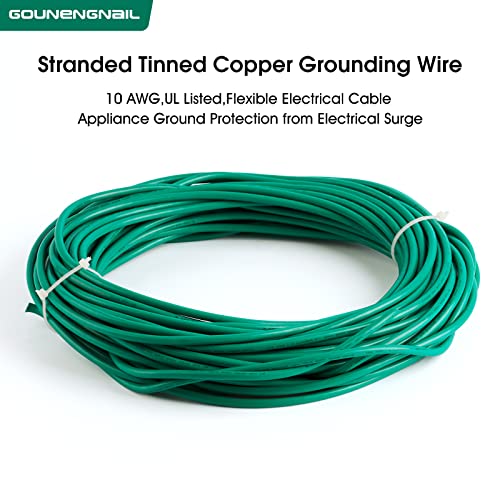 Snapklik.com : GOUNENGNAIL-Stranded Tinned Copper Grounding Wire 10 AWG ...