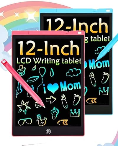 2 Pack LCD Schreibtafel Bunte, 12 Zoll Zeichentafel LCD Writing Tablet ...