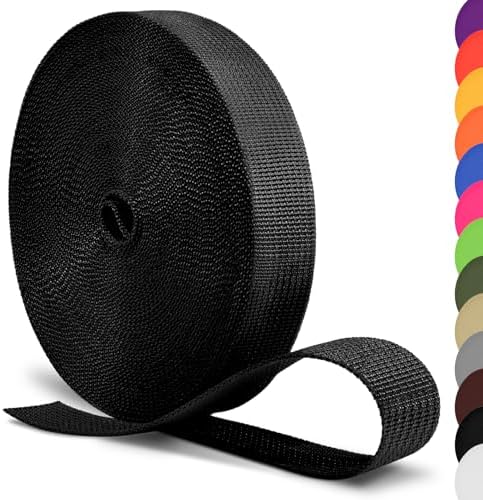 Amazon.com : CooBigo Nylon Webbing 3/8 Inch Heavy Duty Black Nylon ...