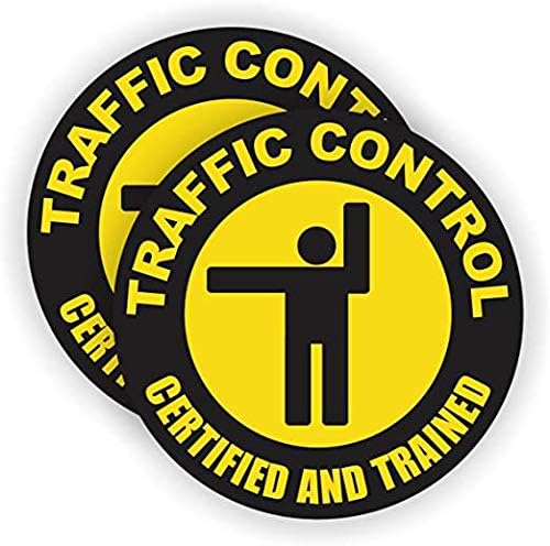 Traffic Control Hard Hat Sticker/Helmet Decal Label Lunch Tool Box ...