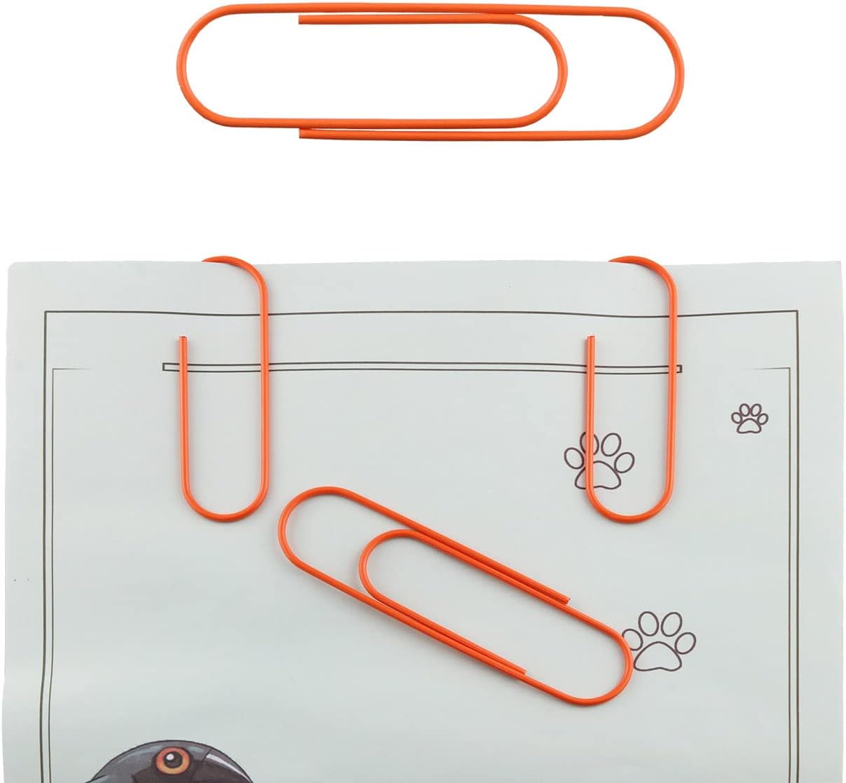 WHYHKJ 40 clips de papel naranja de 3.937in para marcapáginas de aguja ...