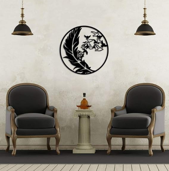Glaceon Metal Wall Art Bird on Tree Branch Bird Wall Silhouette Bird ...