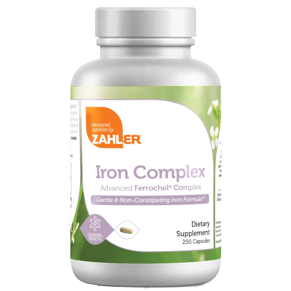 Amazon.com: Zahler Iron Complex, Gentle & Non-Constipating Iron Formula ...