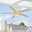 52" Outdoor Ceiling Fans with Lights and Remote Control,IP65 Wet Rated ...