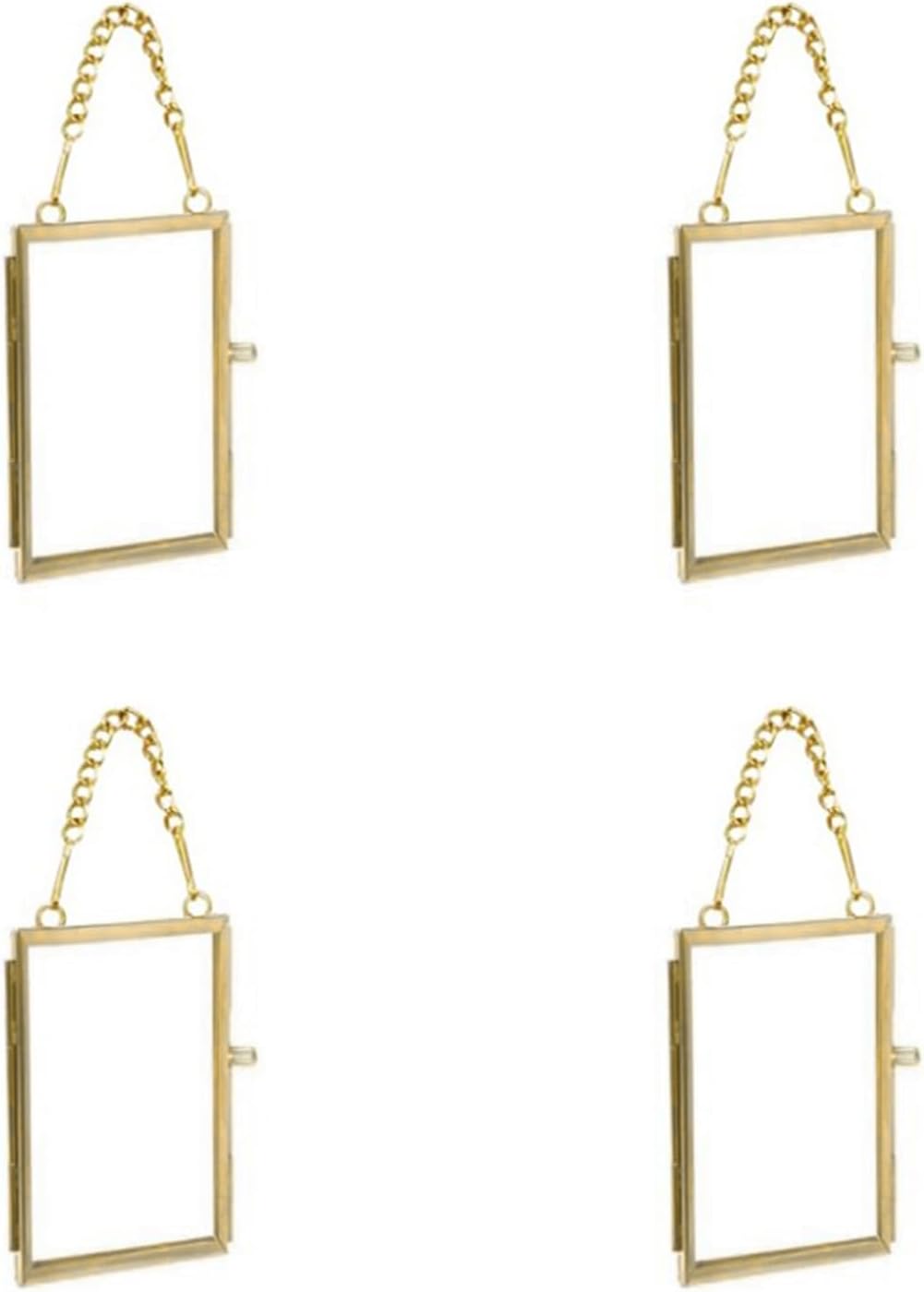 Amazon.com - Brass & Glass Frames for 5" x 7" Photos with Chains (Set ...