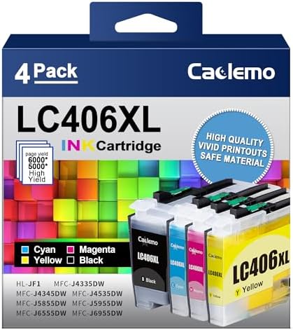 Amazon.com: LC406XL LC406 Black Ink Cartridges Replacement for Brother ...