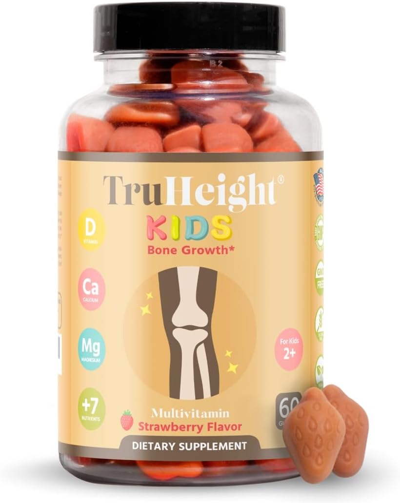 Amazon.com: TruHeight Kids Bone Growth Gummies (Strawberry, Ages 2 ...