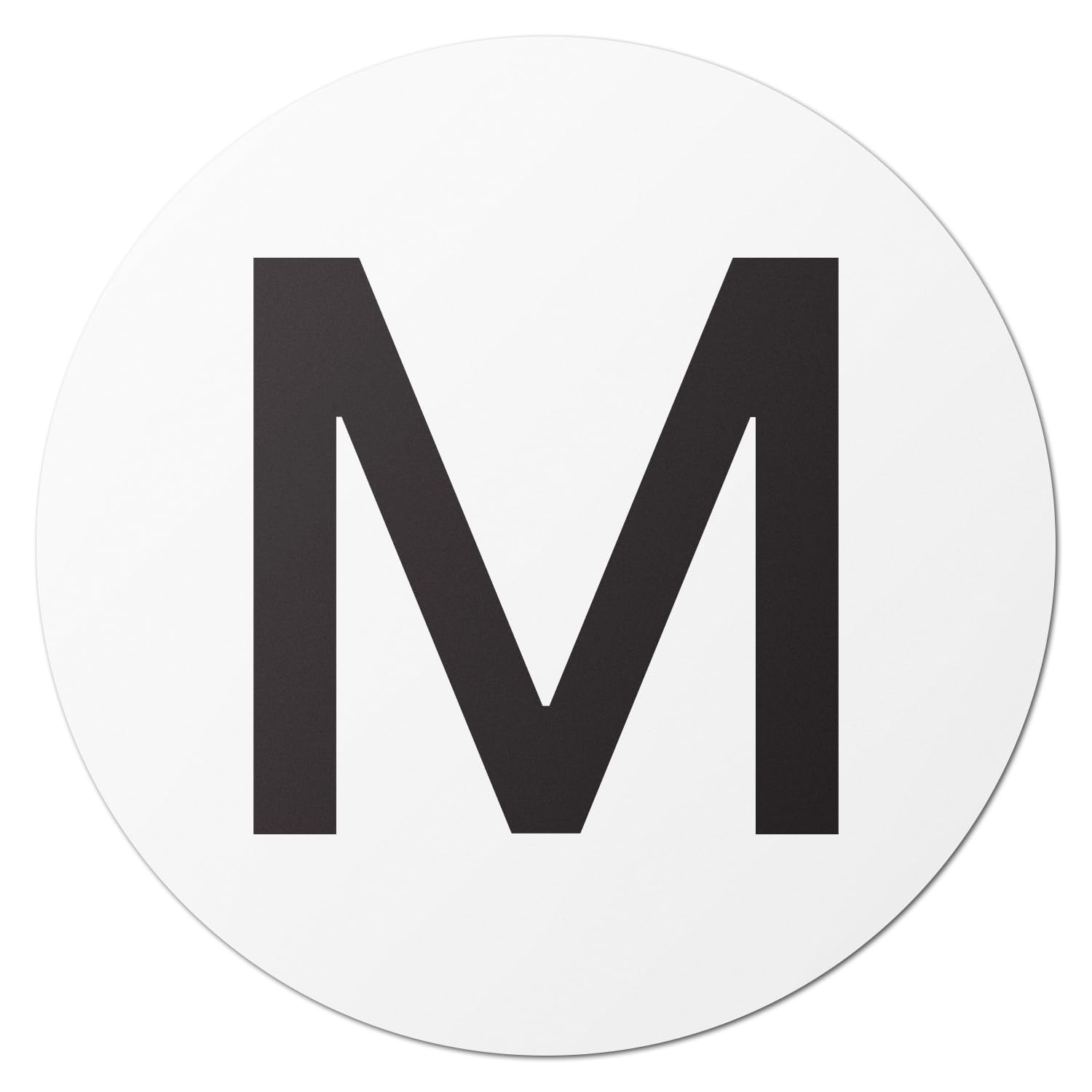 Amazon.com : 1 inch, Round Alphabet Letter M Inventory Stickers ...