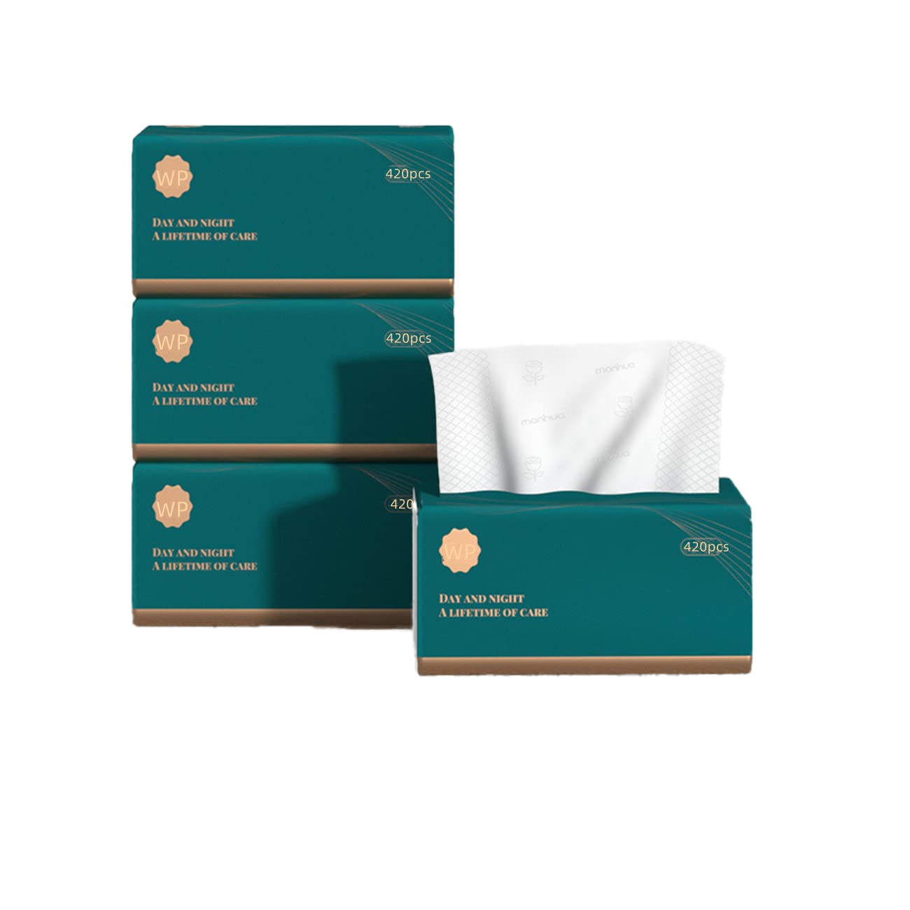 Amazon.com: Daisy Facial Tissues 4 Ply Soft Tissues No Fluorescent ...